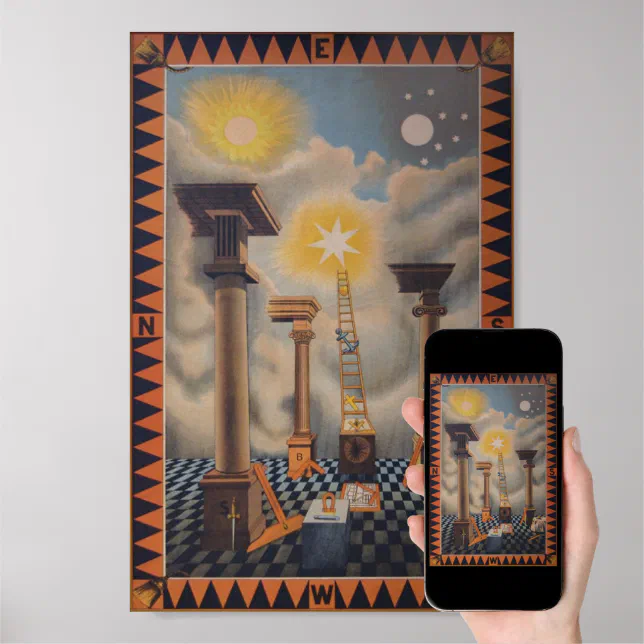 Masonic Tracing Board - Entered Apprentice Poster | Zazzle Masonic Tracing Board - Entered Apprentice Poster | Zazzle