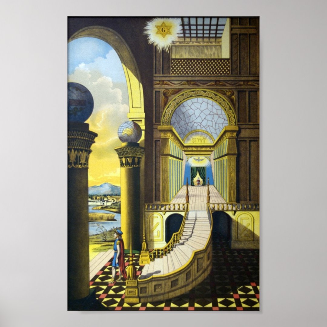 Masonic Tracing Board - Fellow Craft Poster | Zazzle