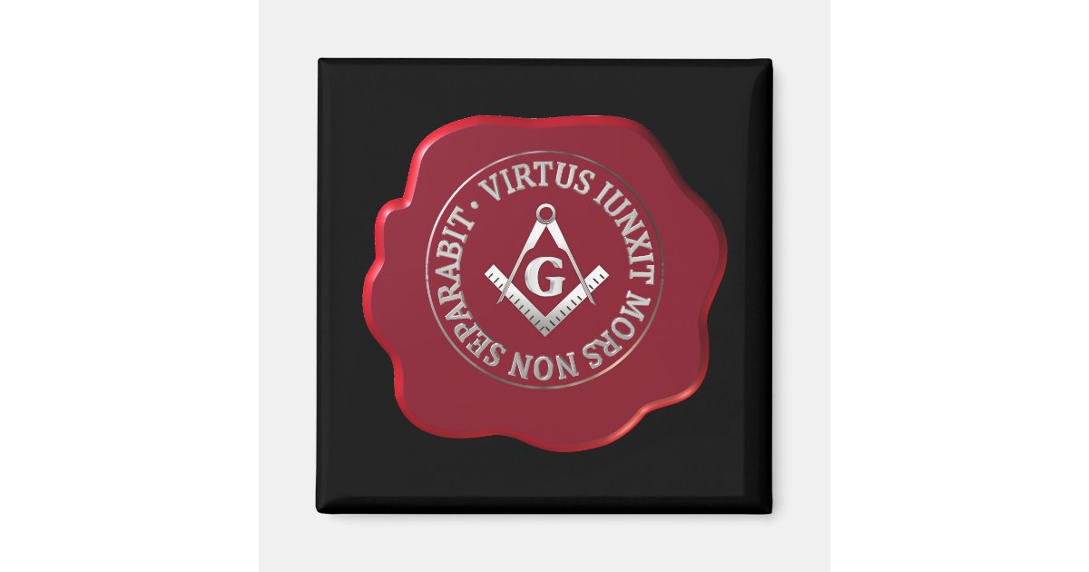 Masonic wax seal magnet | Zazzle