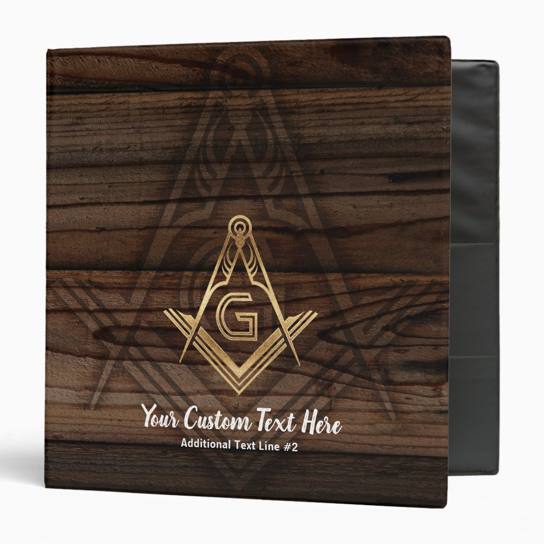 Masonic Wood Binders | Freemason Office Supplies | Zazzle