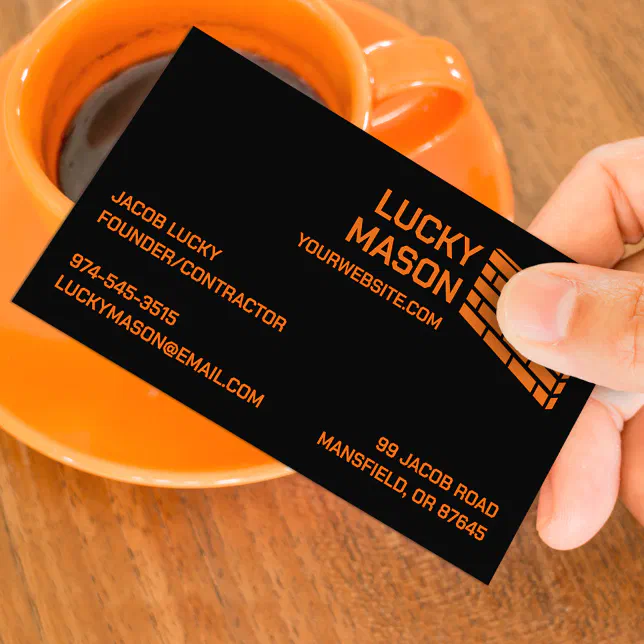 Masonry Brick Business Card Template | Zazzle