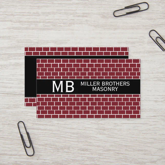 Masonry Bricklayer Bricks Template Minimalist Busi Business Card | Zazzle