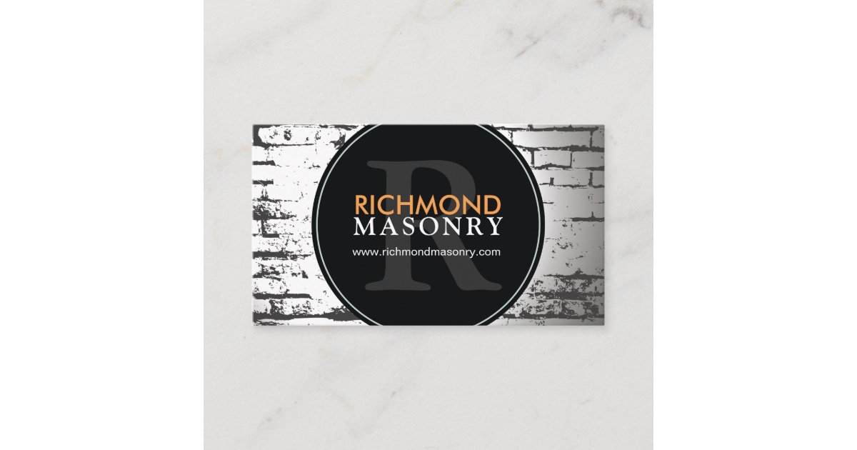 MASONRY BUSINESS CARD | Zazzle