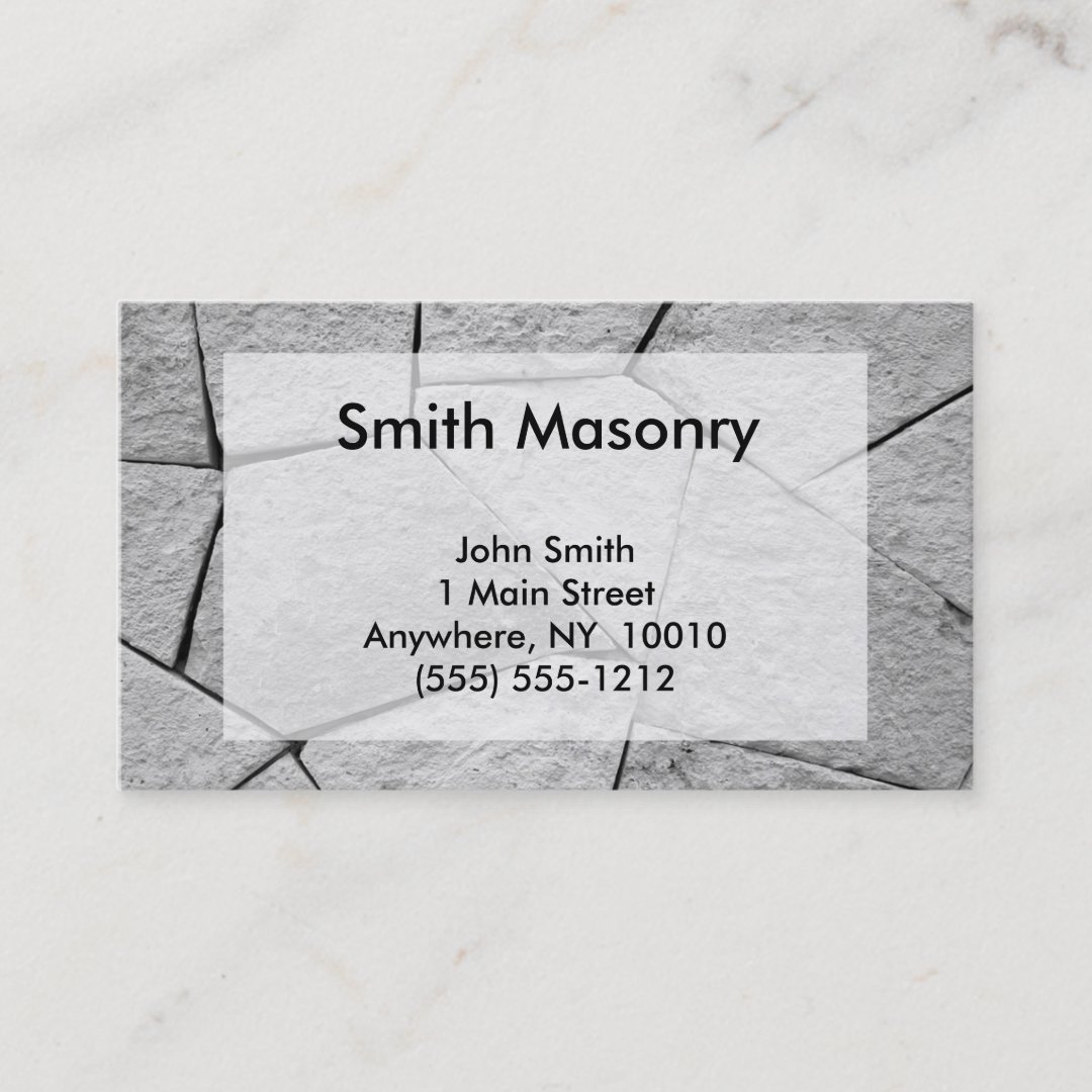 Masonry Business Card | Zazzle