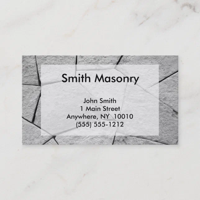Masonry Business Card | Zazzle
