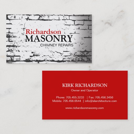 MASONRY BUSINESS CARD | Zazzle