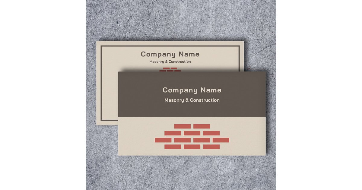 Masonry Business Card | Zazzle
