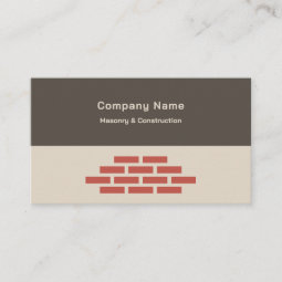 Masonry Business Card | Zazzle