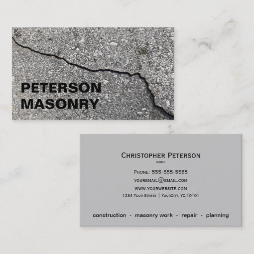 Masonry Construction - Masonry Business Card | Zazzle