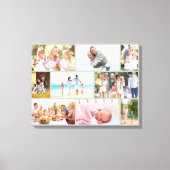 Masonry Style Family Photo Collage Grey Canvas Print | Zazzle