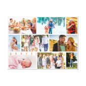 Masonry Style Family Photo Collage White Canvas Print | Zazzle