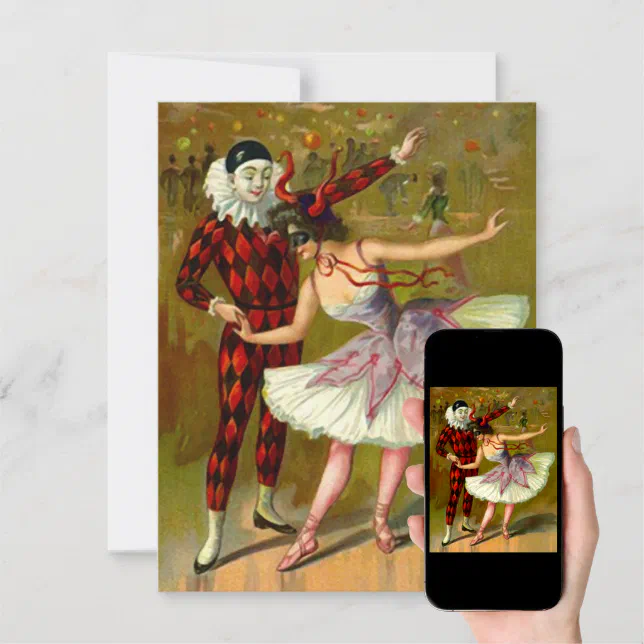 Masquerade Ball Costume Party Vintage Invitations | Zazzle