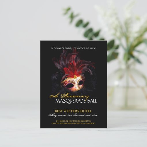 Masquerade Ball Invitation | Zazzle