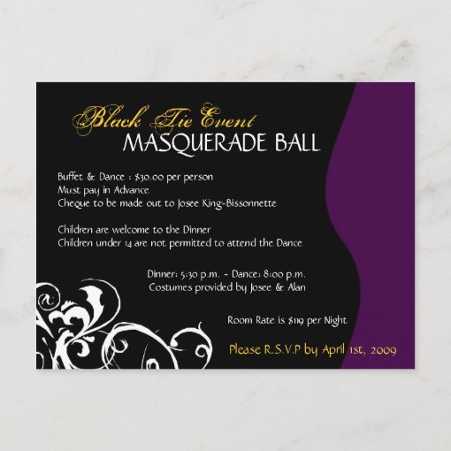 Masquerade Ball Invitation | Zazzle