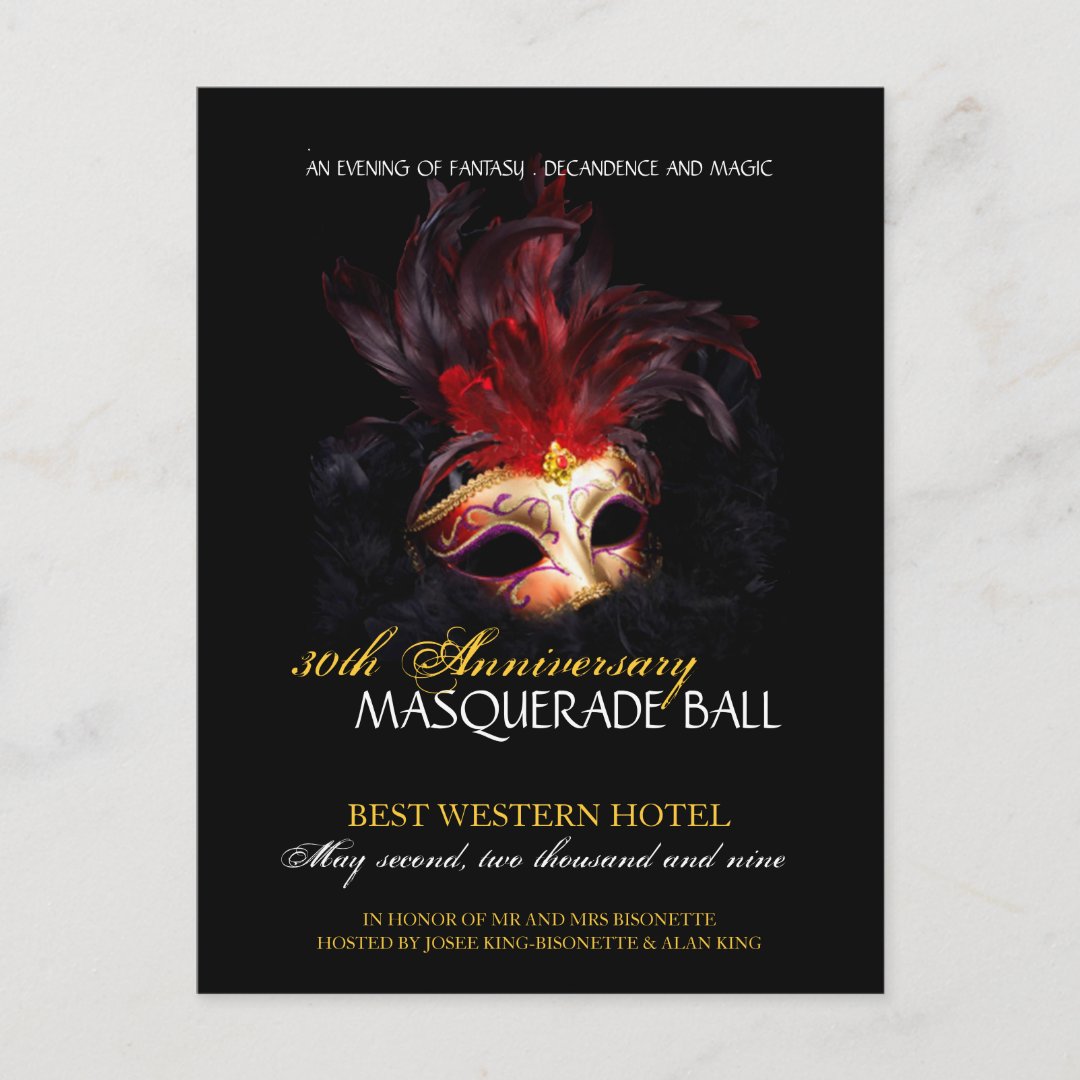 Masquerade Ball Invitation | Zazzle