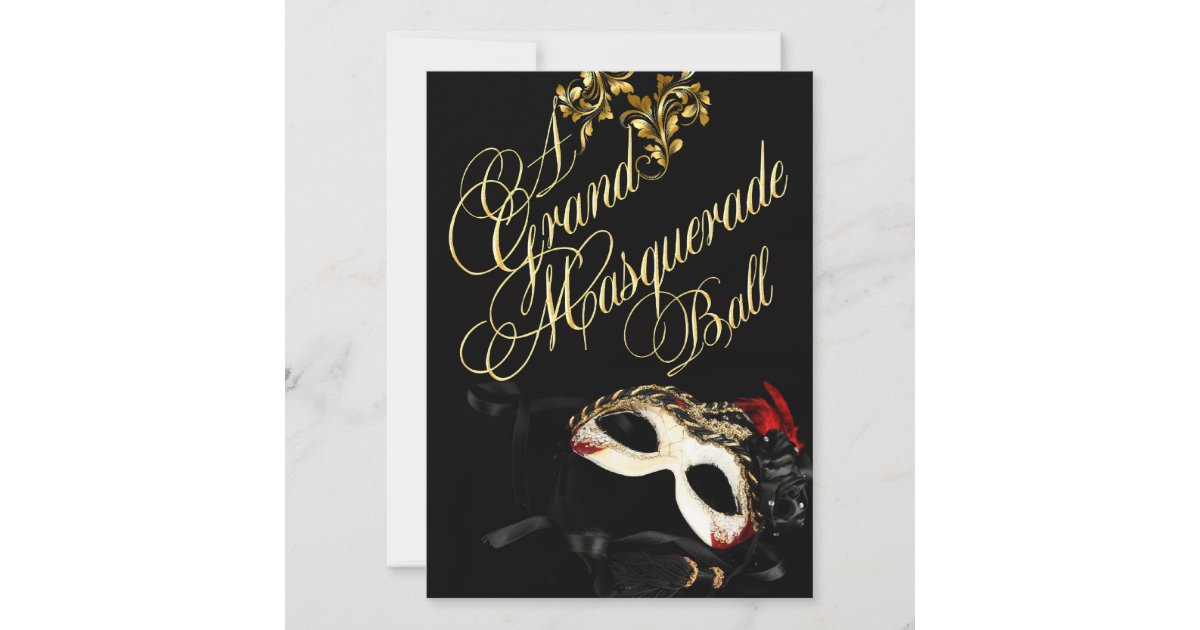 Masquerade Ball Invitation | Zazzle
