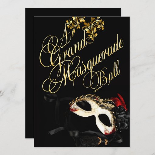Masquerade Ball Invitation | Zazzle