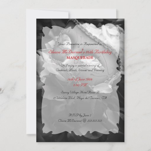 Masquerade Birthday Ball Costume Party Invitation | Zazzle