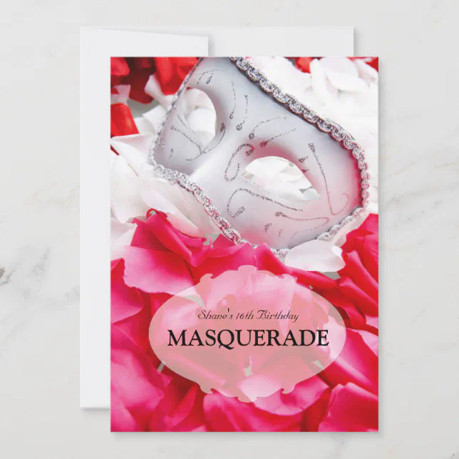 Masquerade Birthday Ball Costume Party Invitation | Zazzle