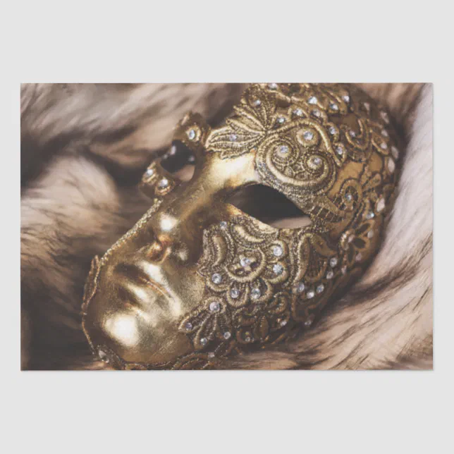 Masquerade Carnival Costume Mask 17 Decoupage Tissue Paper | Zazzle