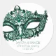 Masquerade Green Mask | Vibrant Emerald Custom Classic Round Sticker ...