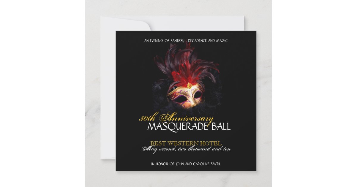 Masquerade Invitation | Zazzle