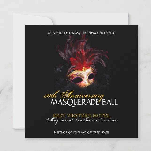 Masquerade Invitation | Zazzle