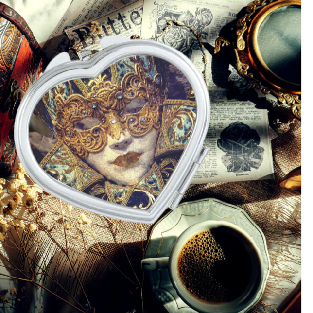Masquerade mask Victorian elegant gothic Compact Mirror | Zazzle