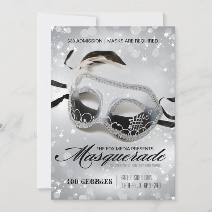Masquerade Party Invitation | Zazzle