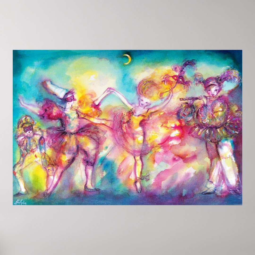 MASQUERADE PARTY,Mardi Gras Masks,Dance,Music Poster | Zazzle