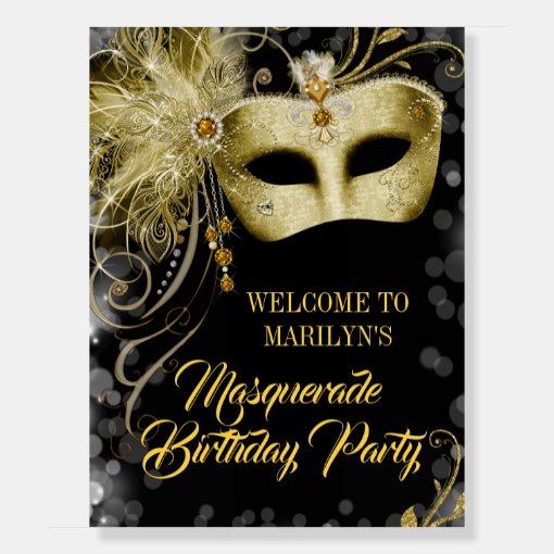 Masquerade Party Welcome Sign | Zazzle