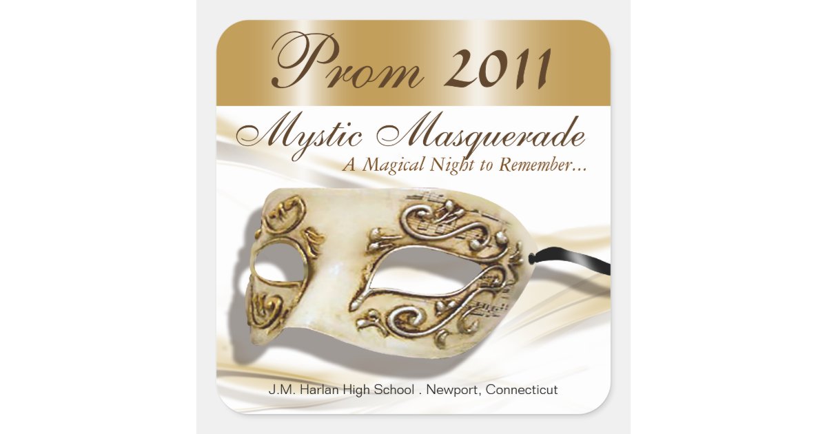 Masquerade Prom 2011 Party Sticker | Zazzle