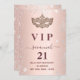 Masquerade rose gold silver glitter vip invitation | Zazzle