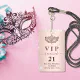 Masquerade rose gold silver glitter vip invitation badge | Zazzle