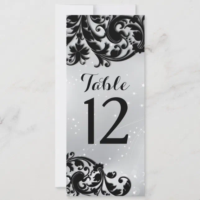 Masquerade Table Number Card | Zazzle