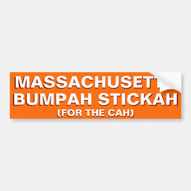 Massachusetts Bumpah Stickah Funny Bumper Sticker | Zazzle