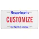 Massachusetts Custom License Plate | Zazzle