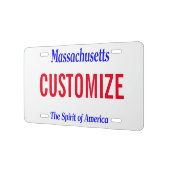 Massachusetts Custom License Plate | Zazzle