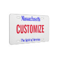 Massachusetts Custom License Plate | Zazzle