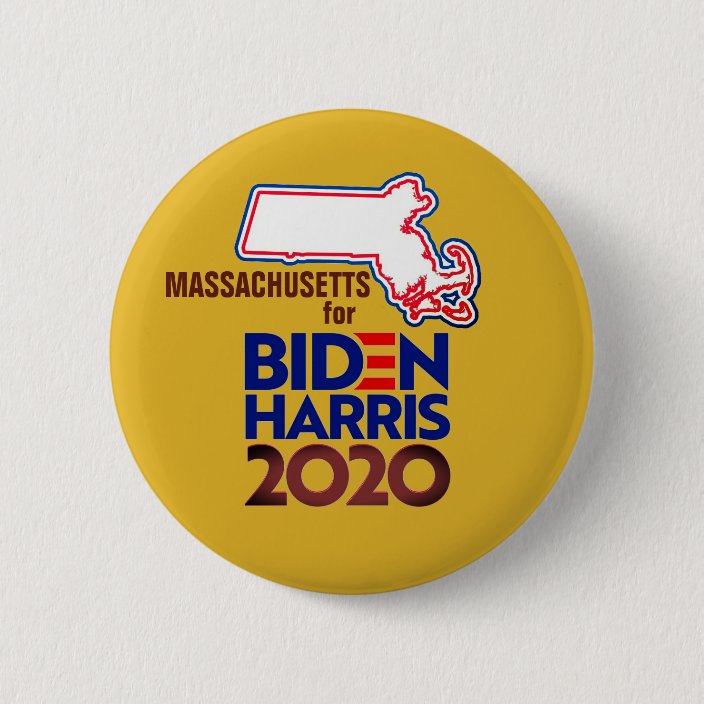 Massachusetts for Biden Harris 2020 Button | Zazzle.com