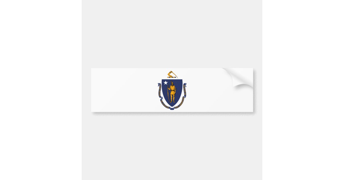 Massachusetts State Flag Design Bumper Sticker | Zazzle