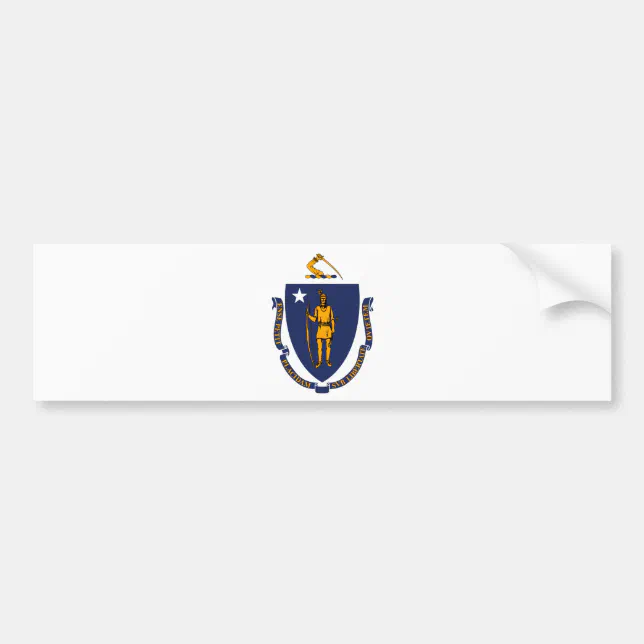 Massachusetts State Flag Design Bumper Sticker | Zazzle