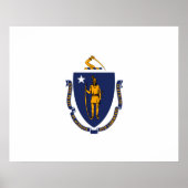 Massachusetts State Flag Design Poster | Zazzle