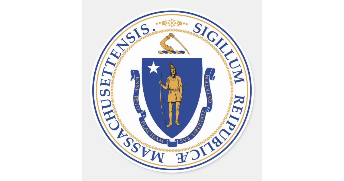 Massachusetts state seal america republic symbol f | Zazzle
