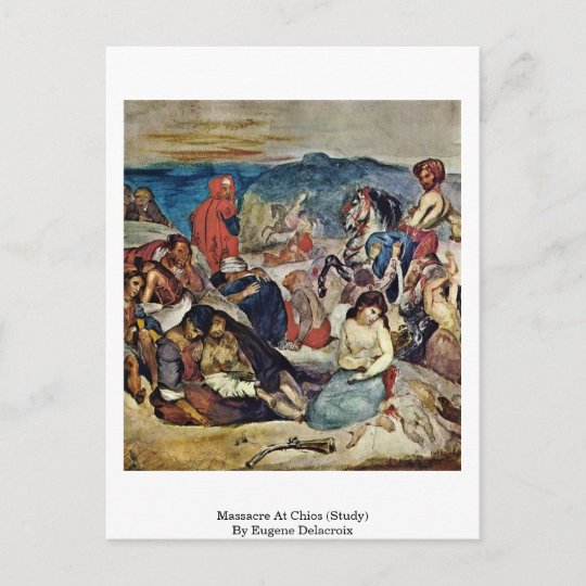 Massacre At Chios (Study) By Eugene Delacroix Postcard | Zazzle.com