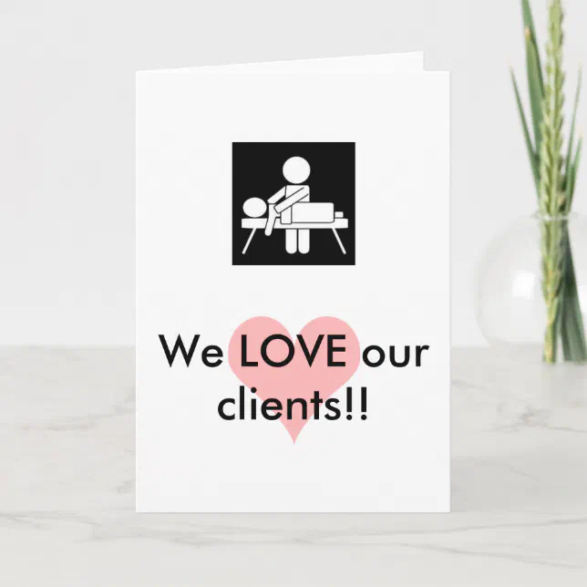 Massage Client Appreciation Card | Zazzle