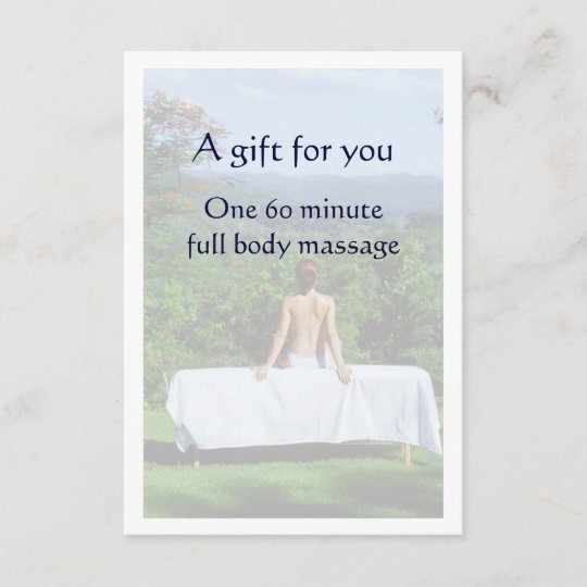 Massage Gift Certificate | Zazzle.com