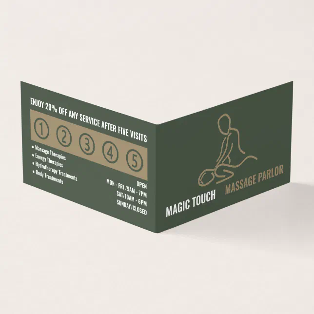 Massage Logo, Massage Therapist, Parlor Loyalty Business Card | Zazzle