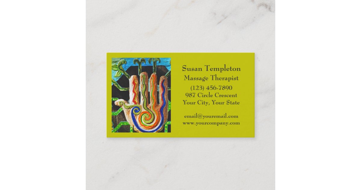 Massage Therapist, Bodywork, Reflexology Business Card | Zazzle
