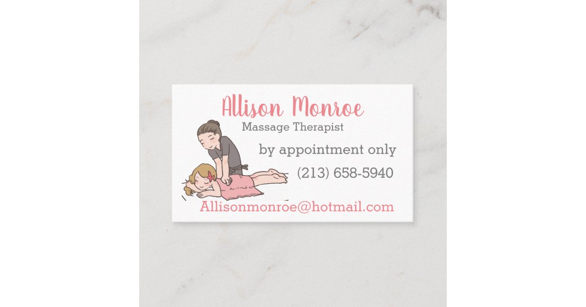 Massage Therapist Business Card | Zazzle